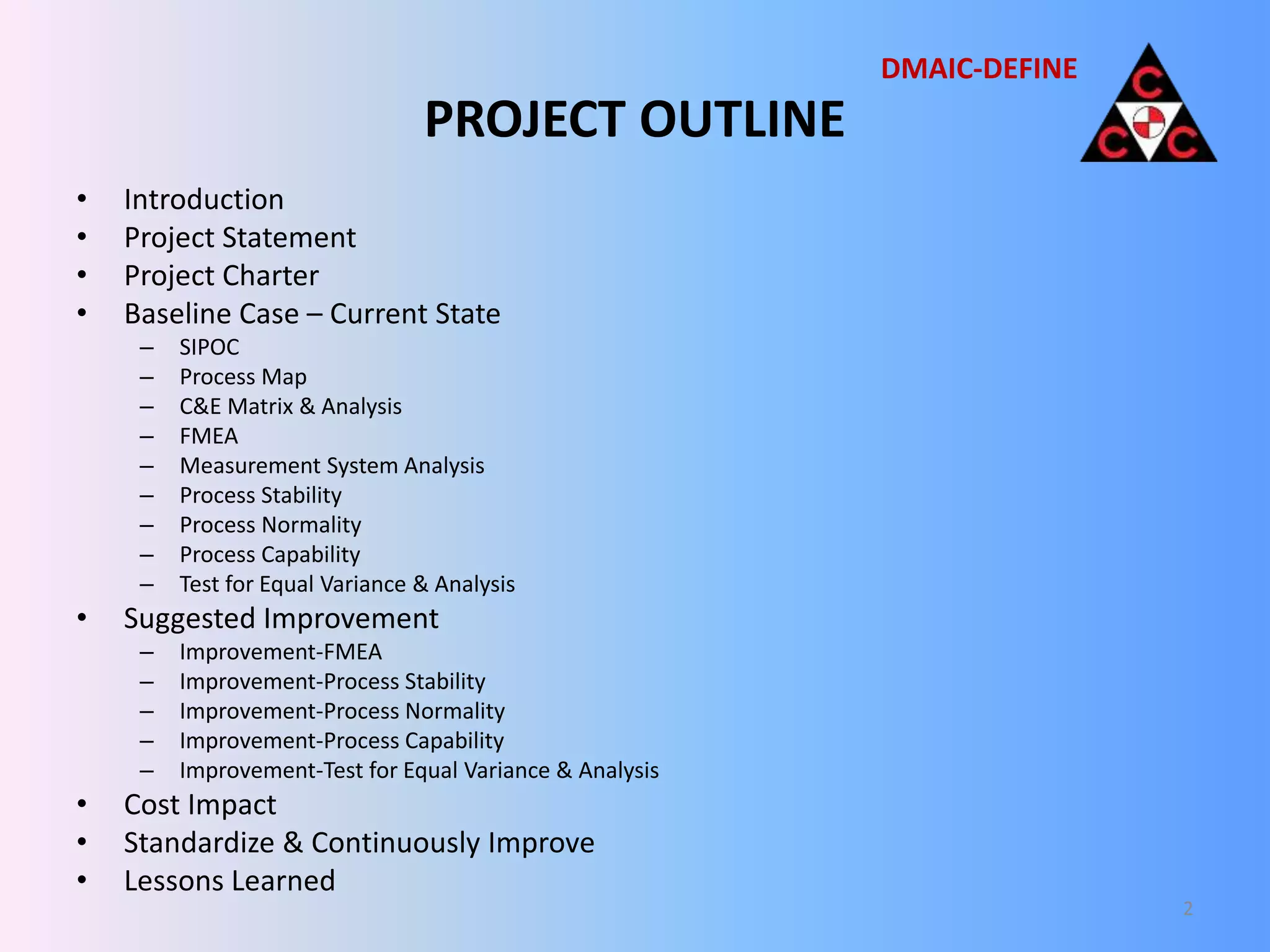 LEAN SIX SIGMA PROJECT - FINAL | PPTX