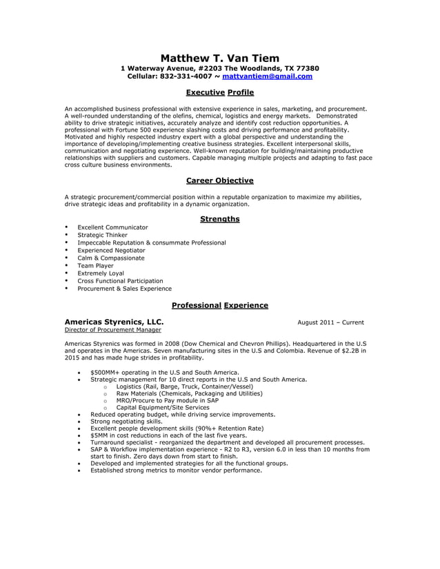 Matt Van Tiem - Resume 2016 | PDF