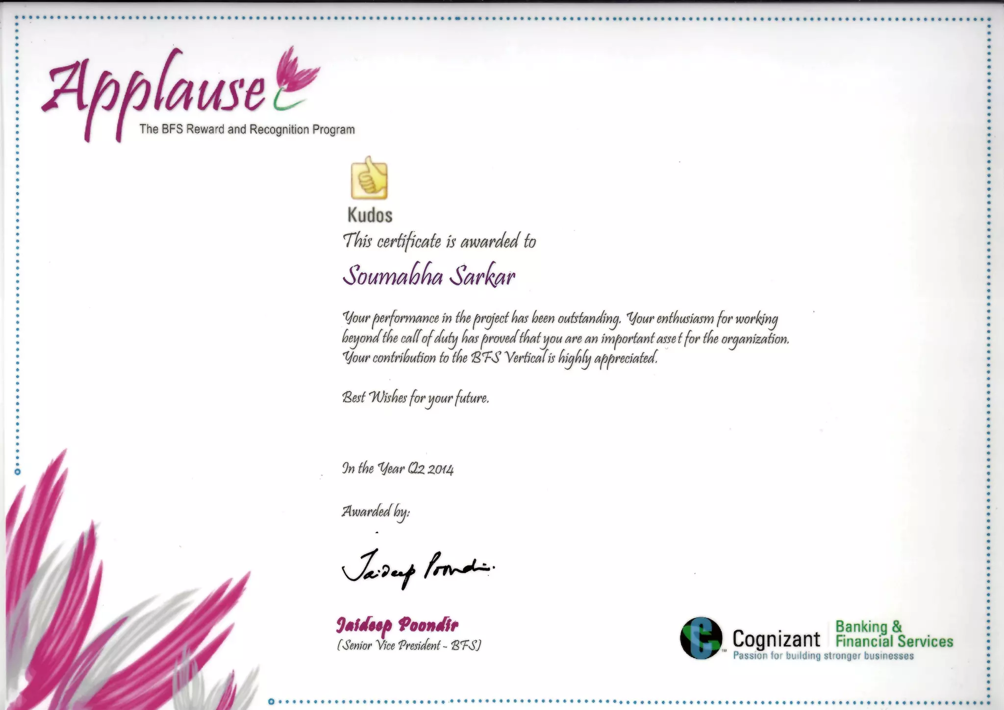 Certificate of Applause | PPT