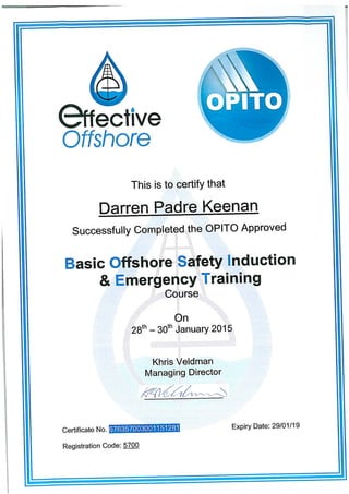 Offshore Certification | PDF