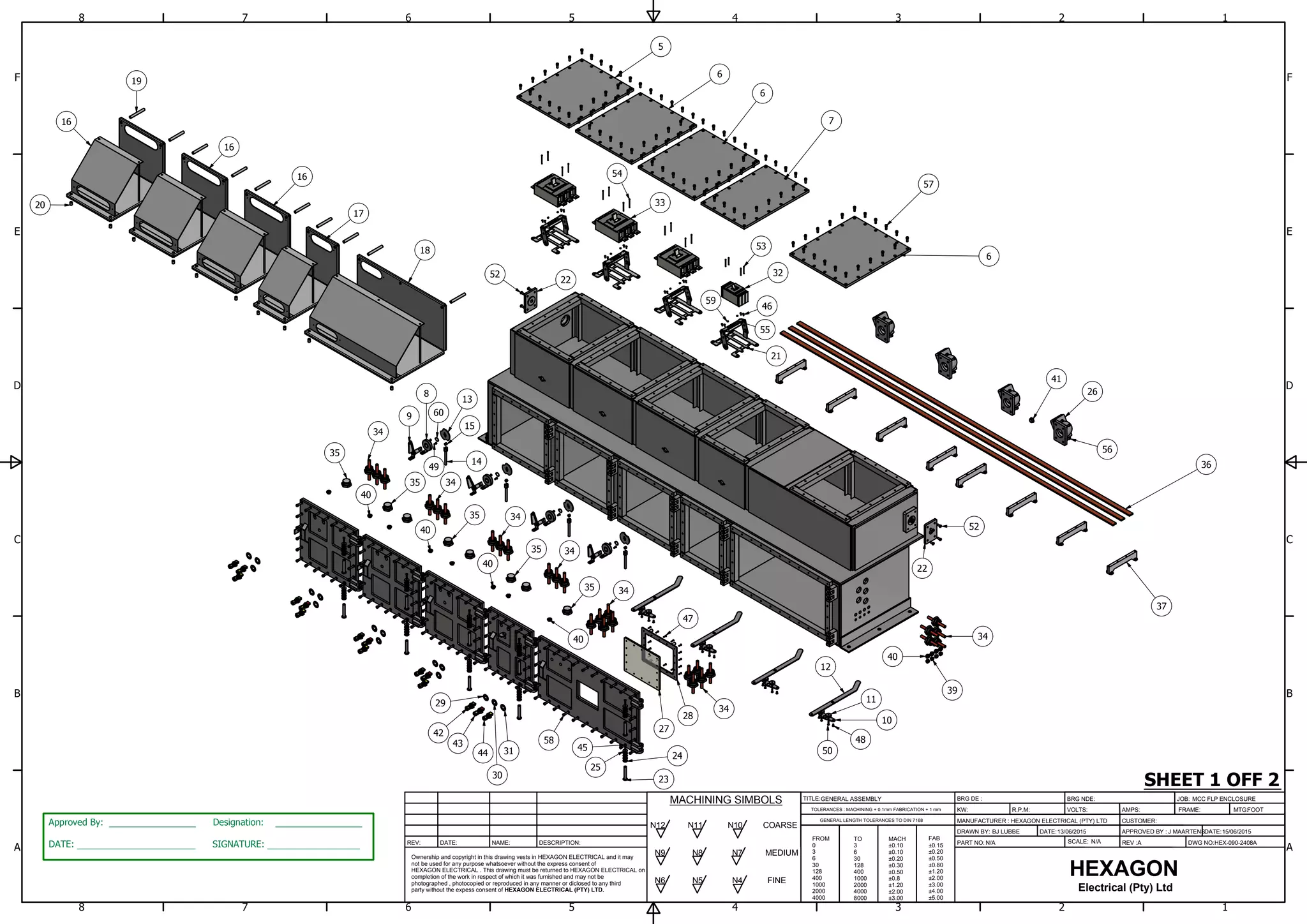 HEX-090-2408A GENERAL ASSEMBLY SHEET 1 OFF 2 | PDF