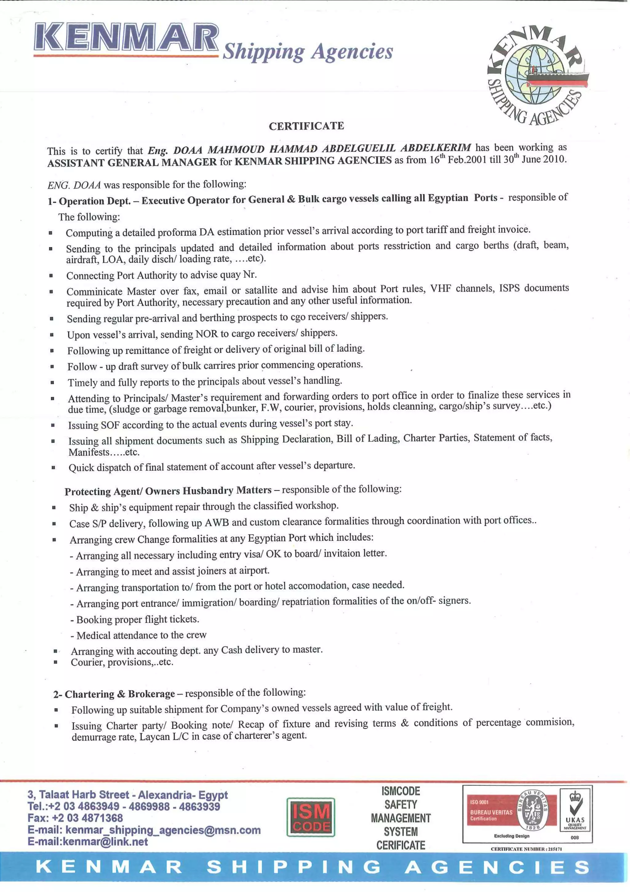 Shipping Certificates | PDF