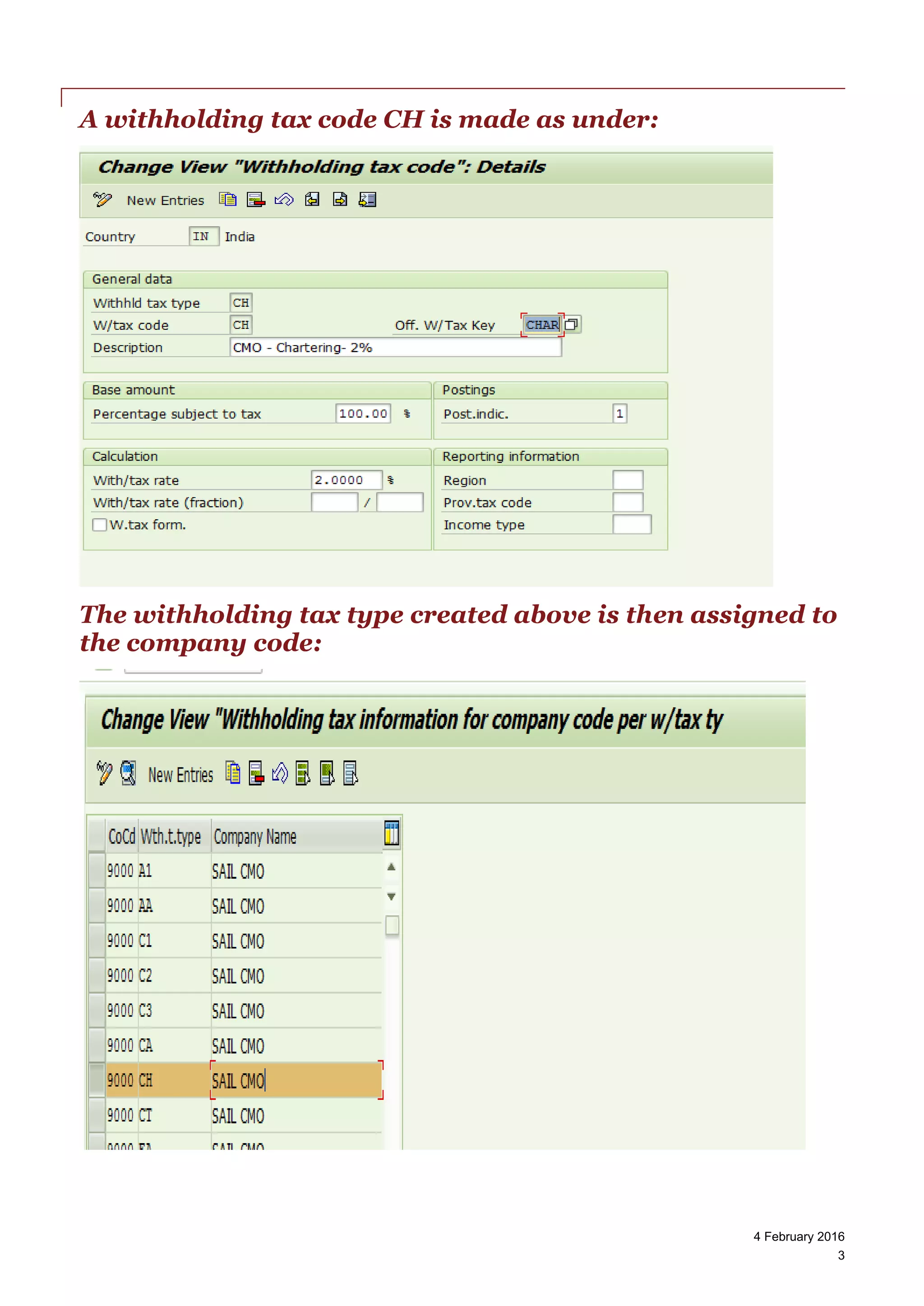 Customer Withholding Tax Configuration | PDF