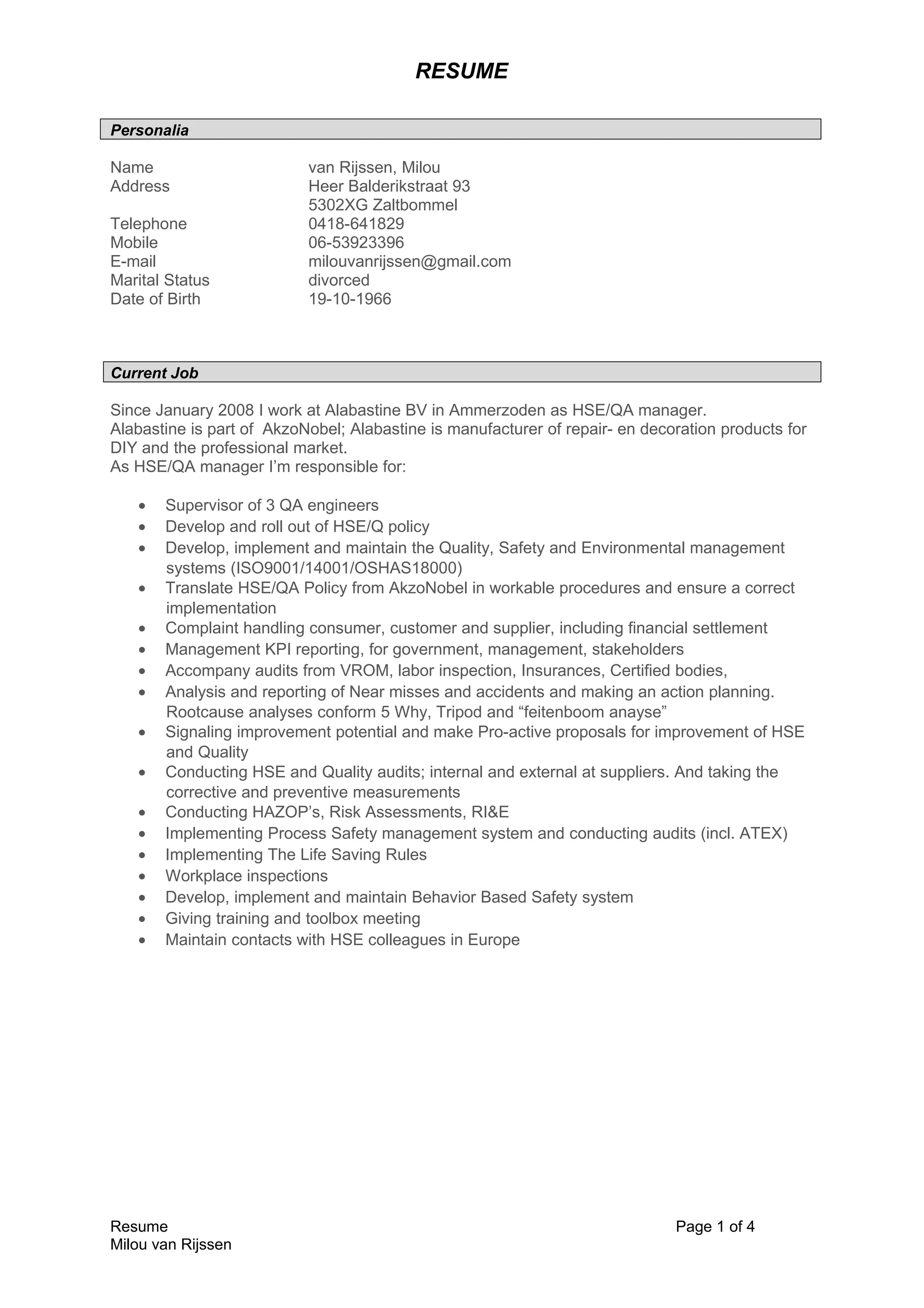 CURRICULUM VITAE MvR 2015 UK | DOC