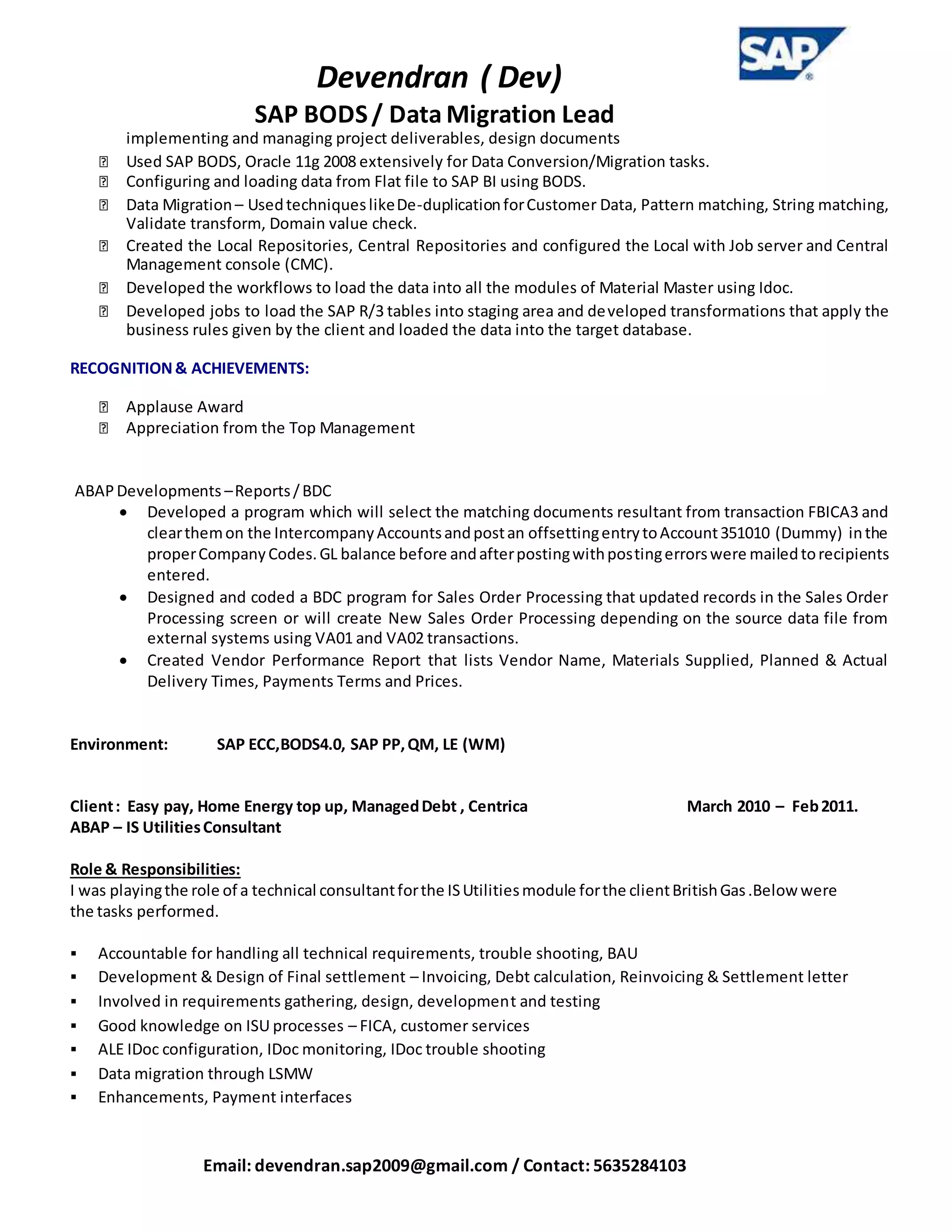 SAP_BODS-Data Migration Consultant | DOCX