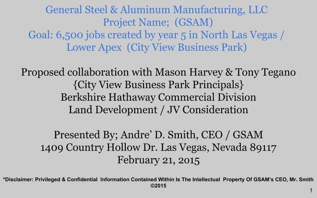 GSAM Slide Presentation 2015 | PPT