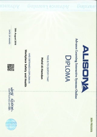 Workplace Safety and Health Diploma | PDF