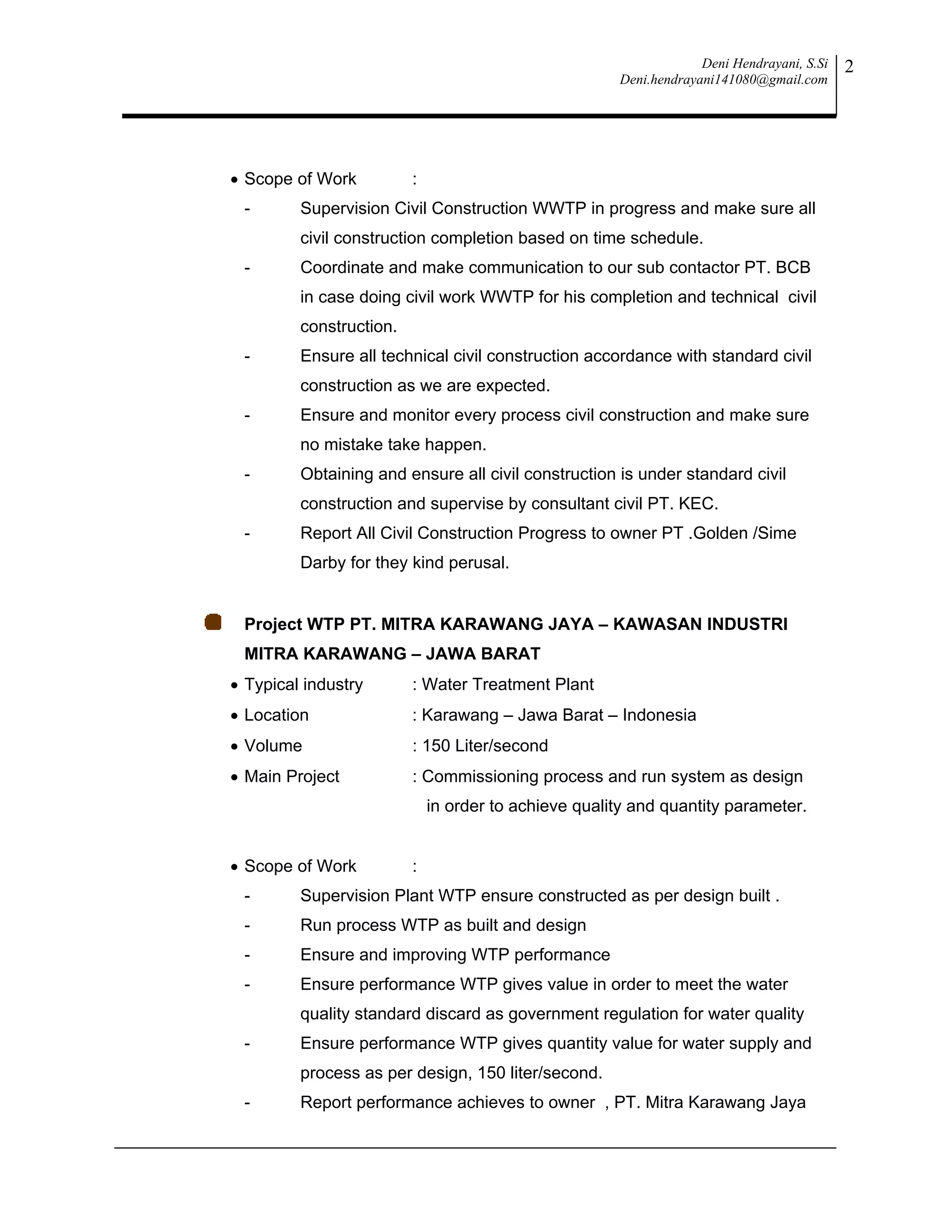 Resume (CV) Deni Hendrayani | PDF