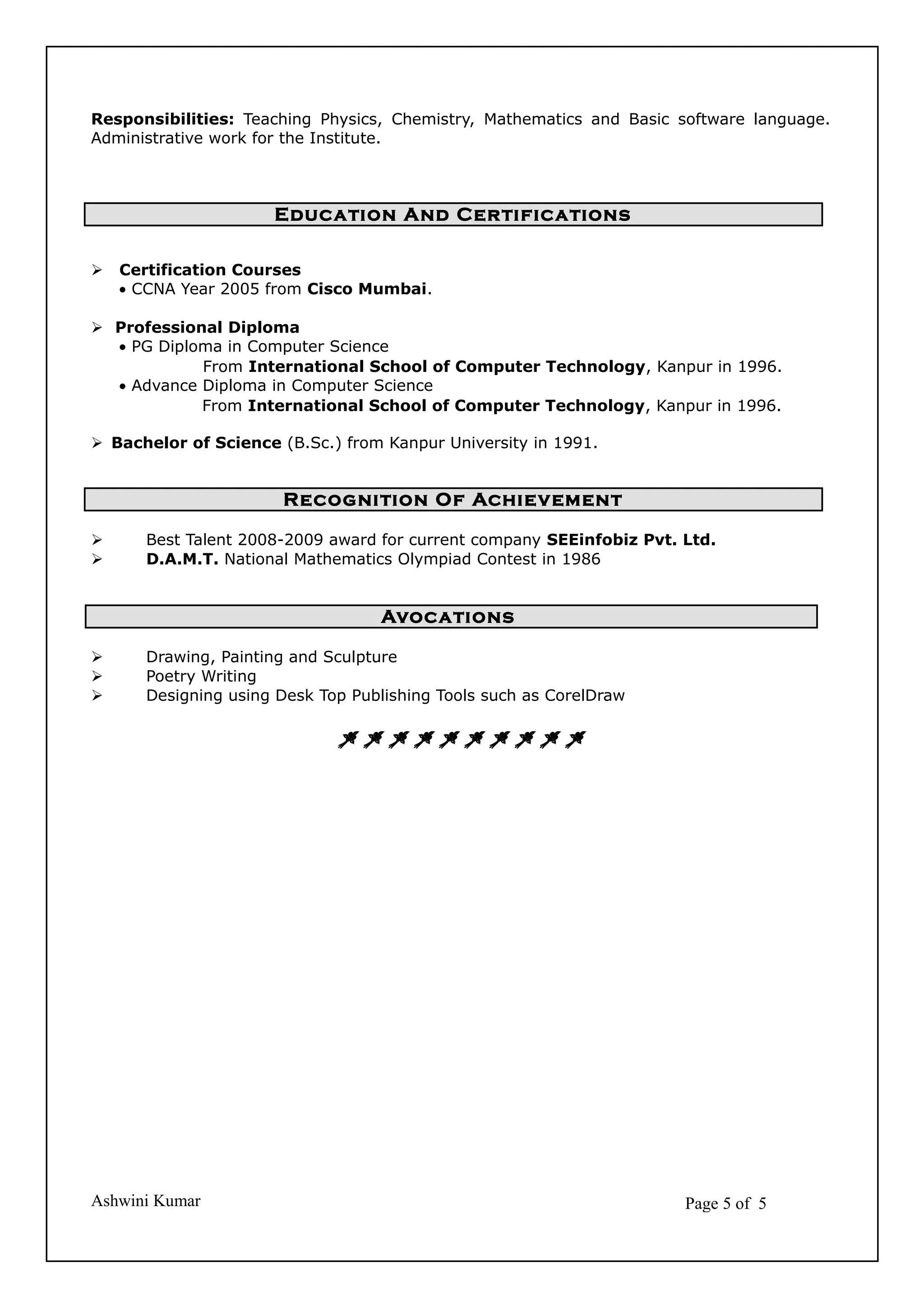 Ashwini_Kumar_CA | PDF