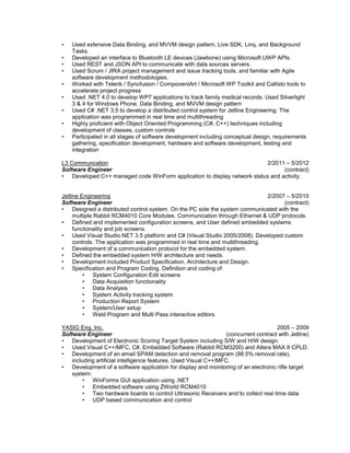 Eitan_Resume_2016_08 | PDF | Operating Systems | Computer Software and Applications