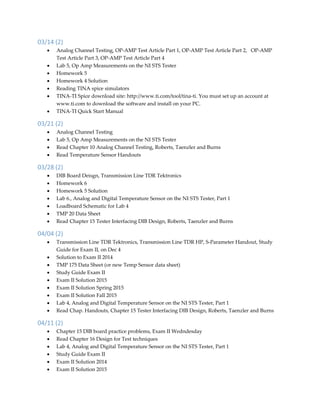 Learn NI STS tester at Univiversity of Florida | PDF