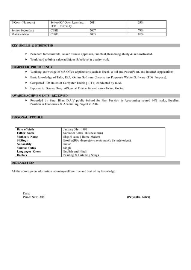 priyanka resume | PDF