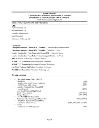 Derrick's Resume Updated 2016 | PDF