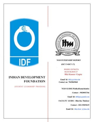 final report ngo IDF | PDF