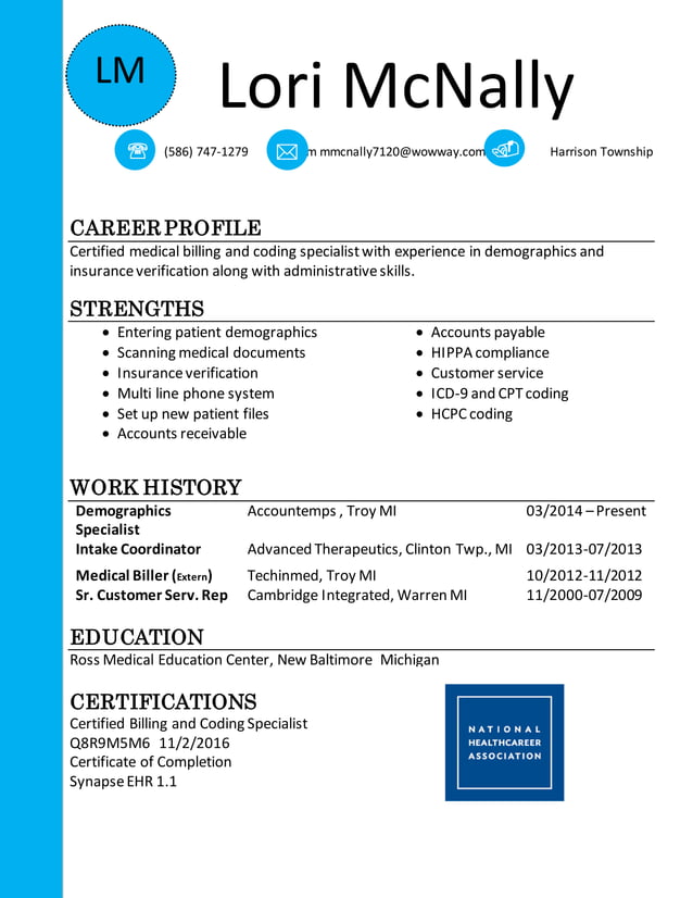 Lori McNally new resume | DOCX