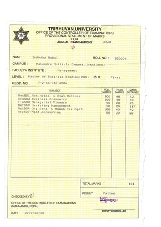 8. Master's Transcript | PDF