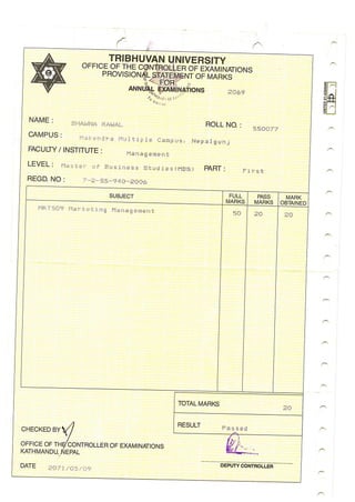 8. Master's Transcript | PDF