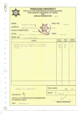 8. Master's Transcript | PDF