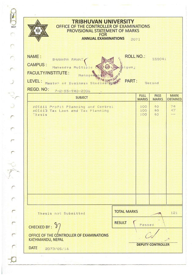 8. Master's Transcript | PDF