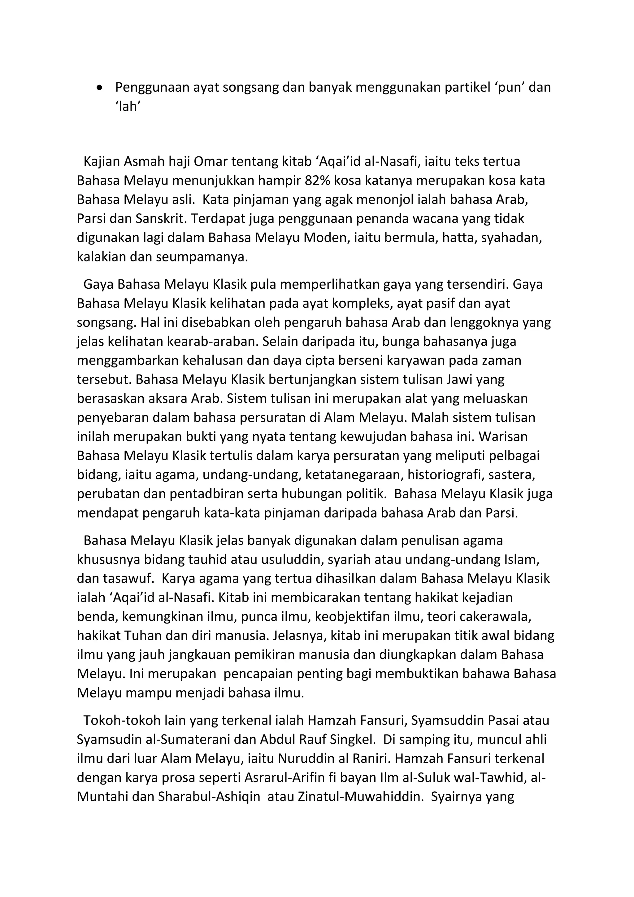 4 Bahasa Melayu Klasik | PDF