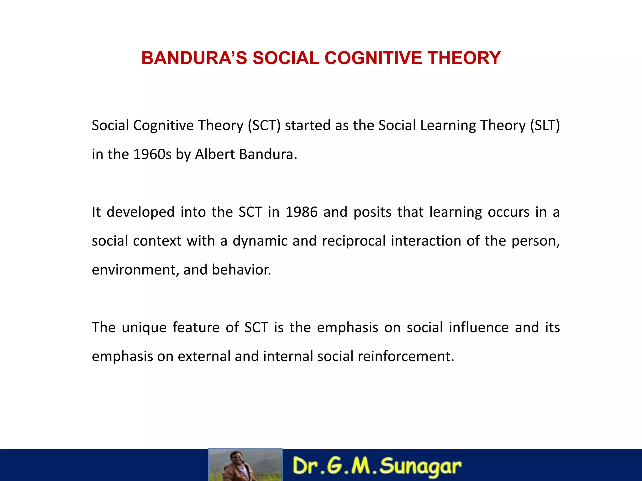 ALBERT BANDURA’S SOCIAL COGNITIVE THEORY | PPTX