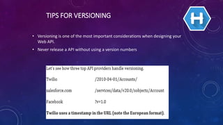 4 basic api design guidelines | PPTX | Web Development | Internet