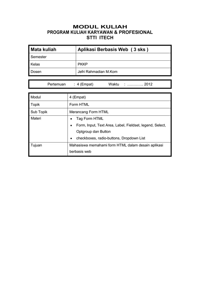 4 basic html form | PDF