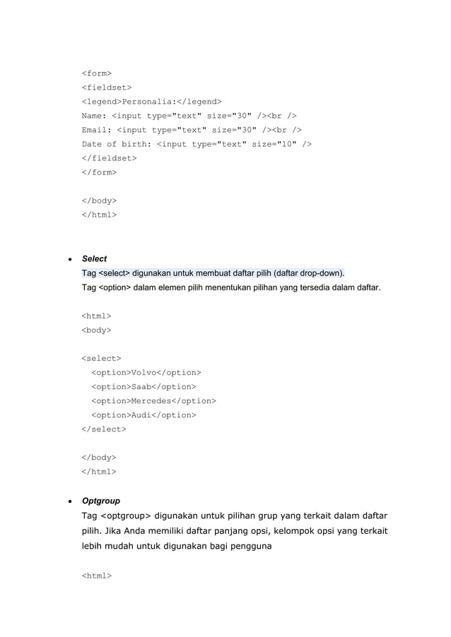 4 basic html form | PDF