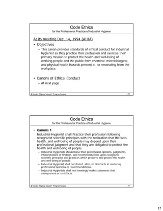 4 basicprinciple higieneindustri | PDF