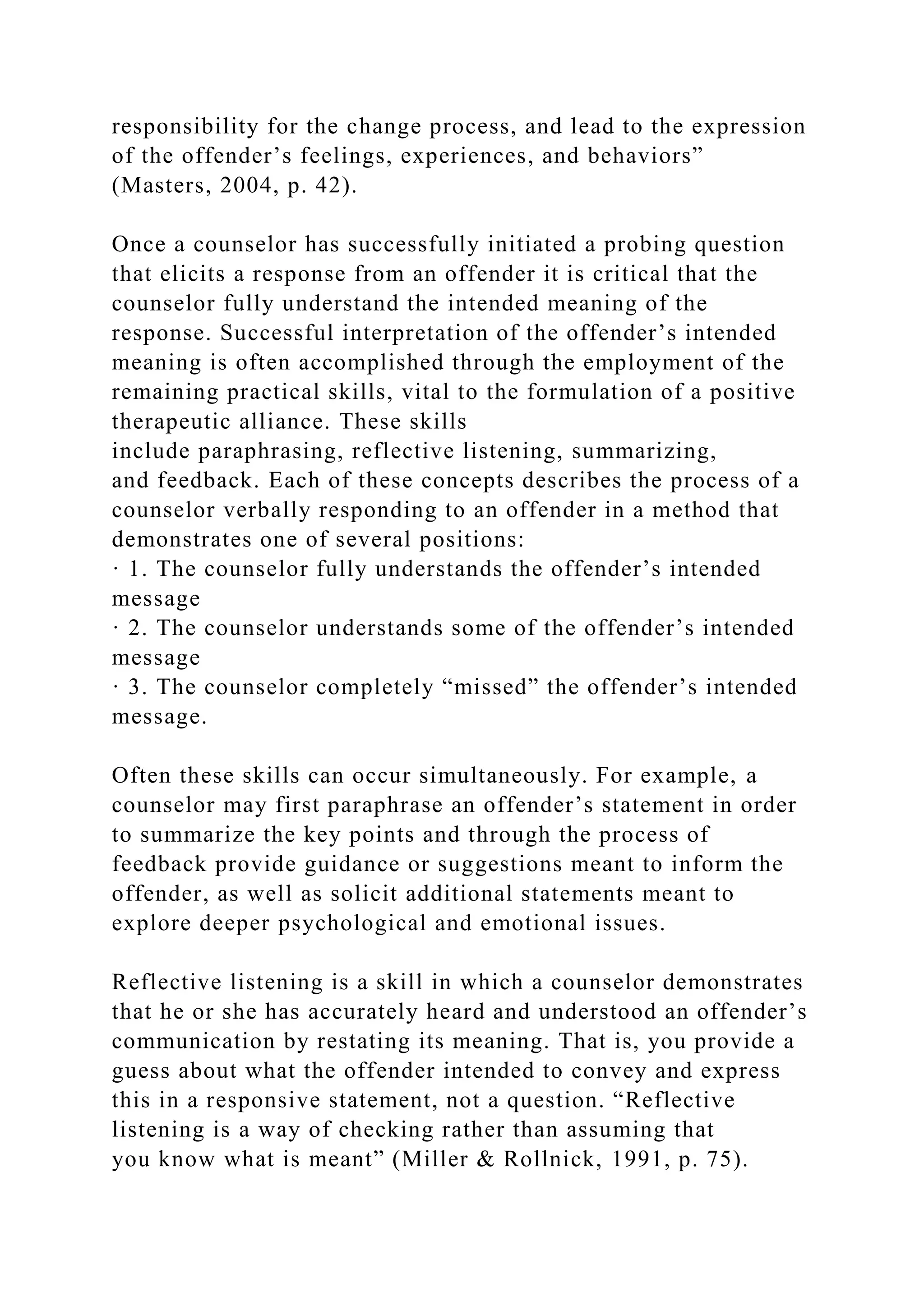 4 Basic Rapport Building, Goal Setting, and ImplementationCHAPTER OB ...