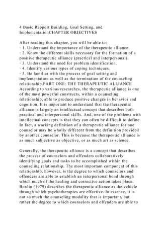 4 Basic Rapport Building, Goal Setting, and ImplementationCHAPTER OB.docx