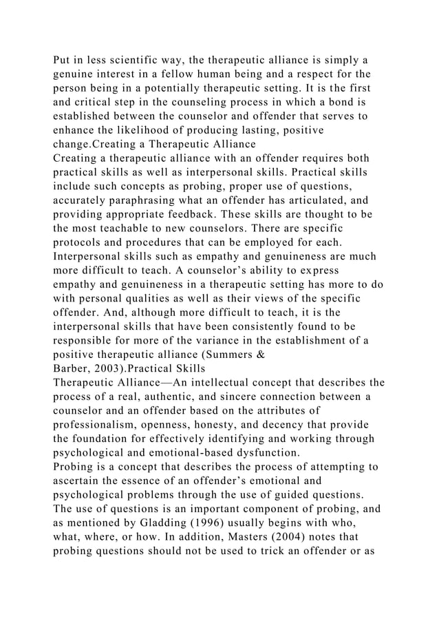 4 Basic Rapport Building, Goal Setting, and ImplementationCHAPTER OB ...