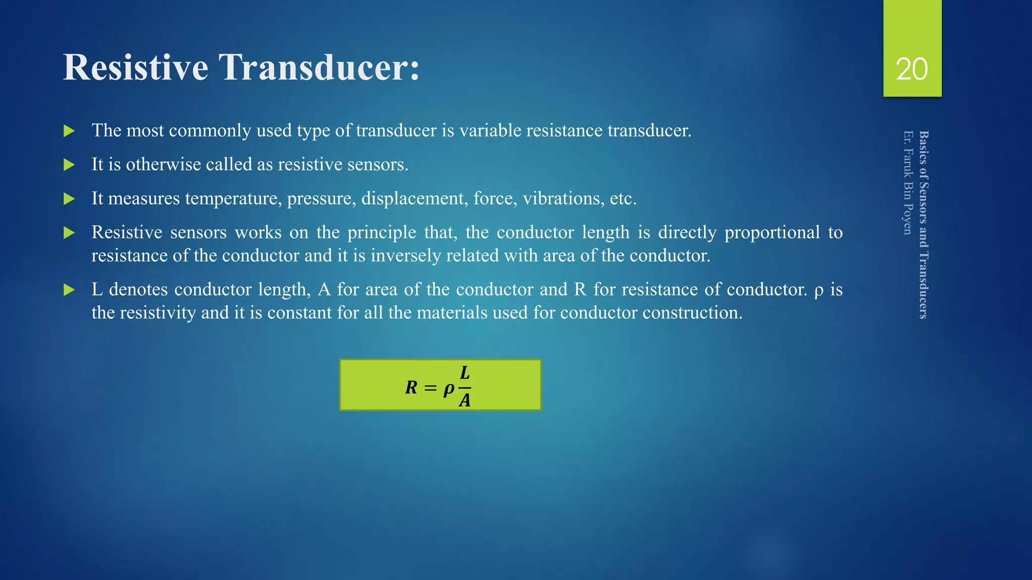 Basics of Sensors & Transducers | PDF