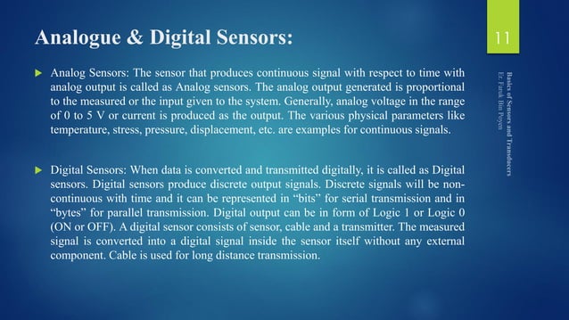 Basics of Sensors & Transducers | PDF | Physics | Science