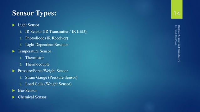 Basics of Sensors & Transducers | PDF | Physics | Science
