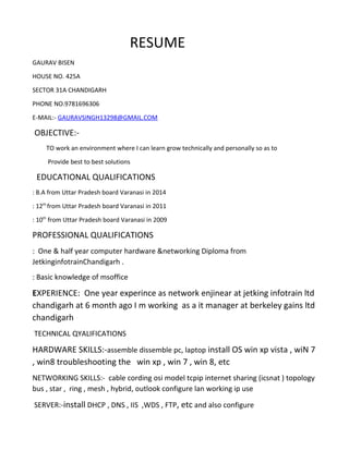 RESUME.GK. | ODT