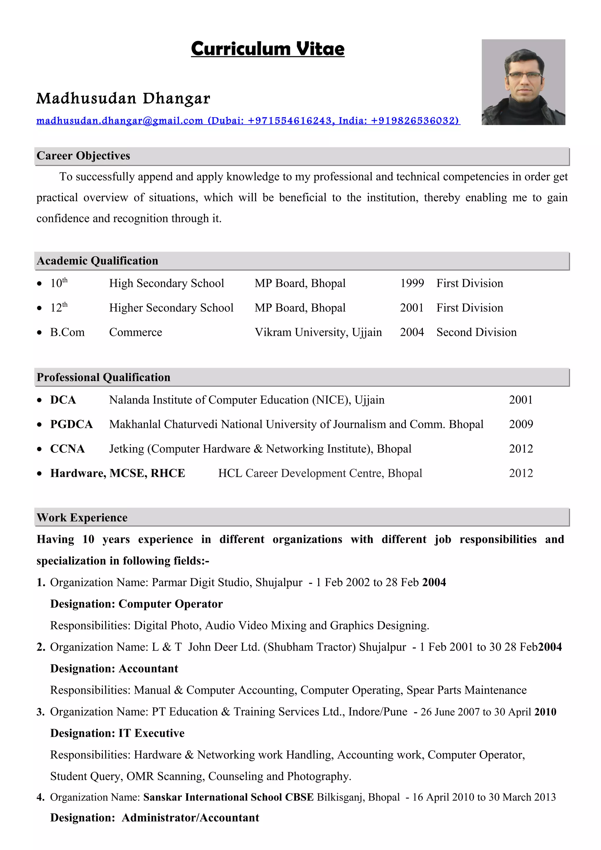 RESUME Gulfmart (Receiving) DUBAI | DOC