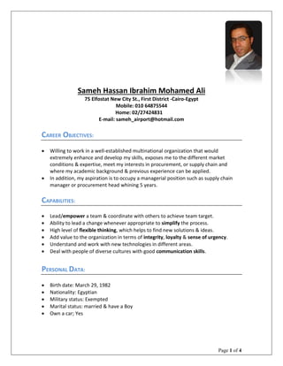 Sameh Hassan's CV | PDF