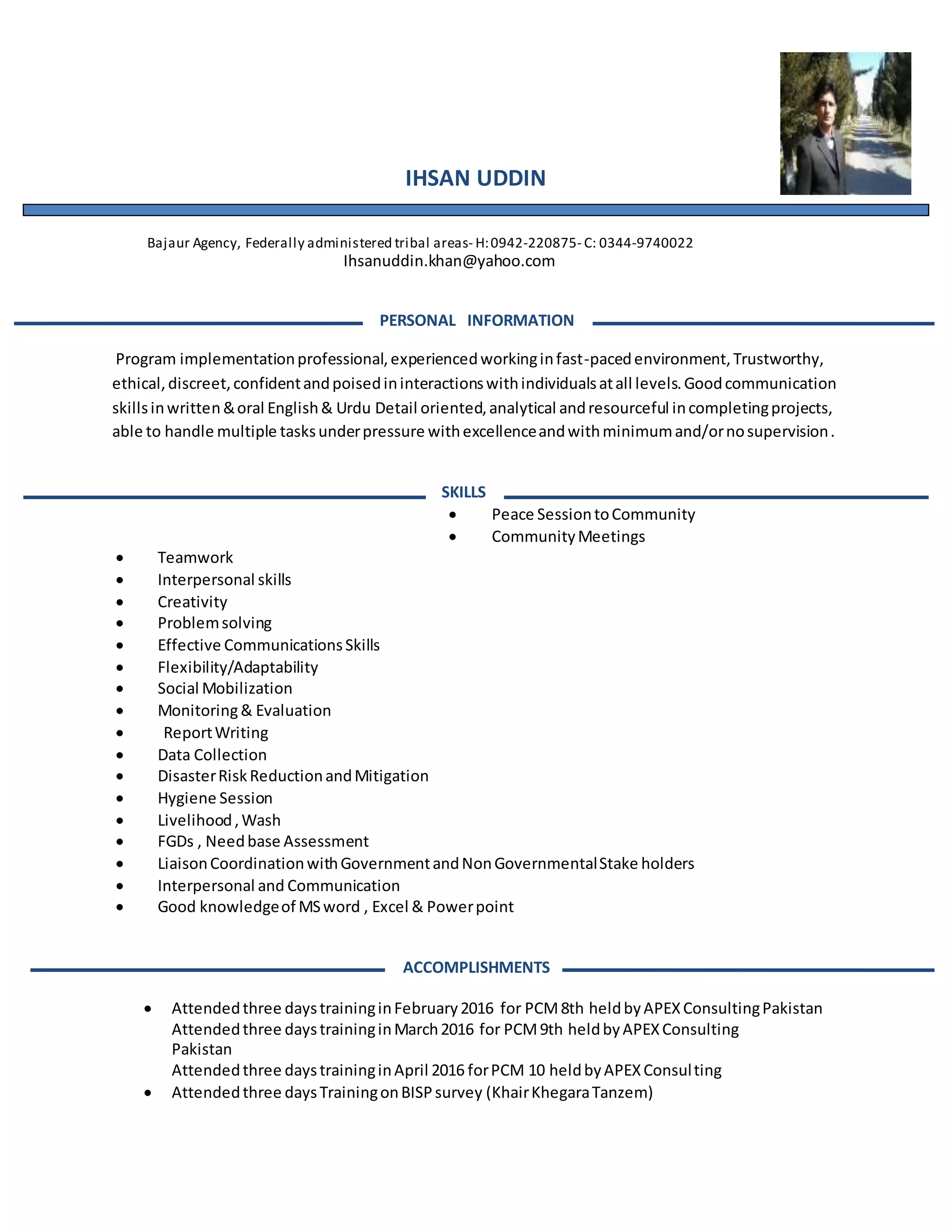 CV-Ihsan Uddin | PDF