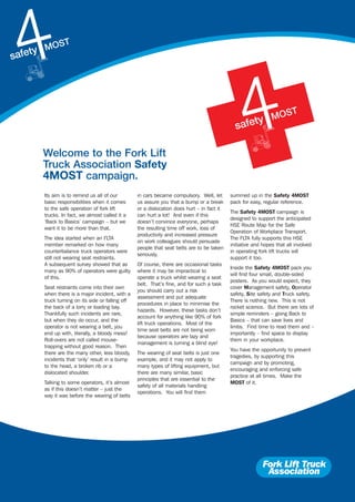Fork Lift Truck Association Safety 4MOST | PDF