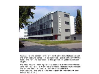Looking at the Bauhaus style | PPT