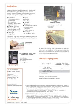 Creusabro Dual Datasheet | PDF