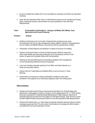 Ratish Nair-Resume | DOC