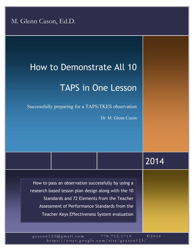 GC-Demonstrating all 10 TAPS Standards | PDF | Standardized Testing ...