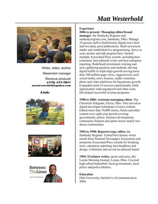 Matt Job Bio 102016 | PDF