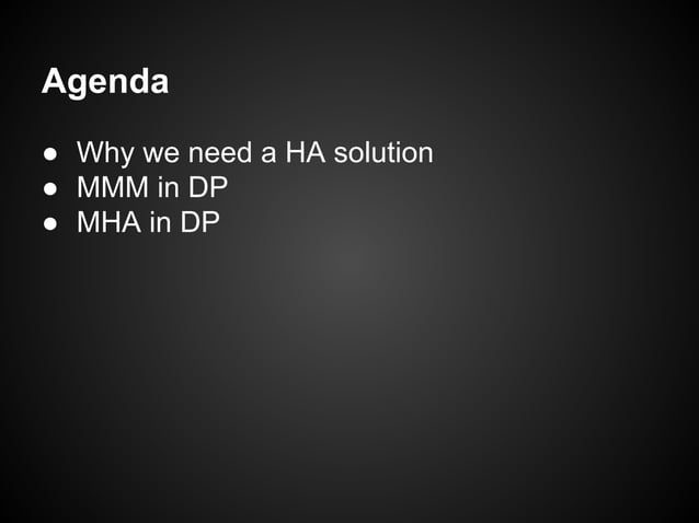 MHA and MMM in DP | PPT