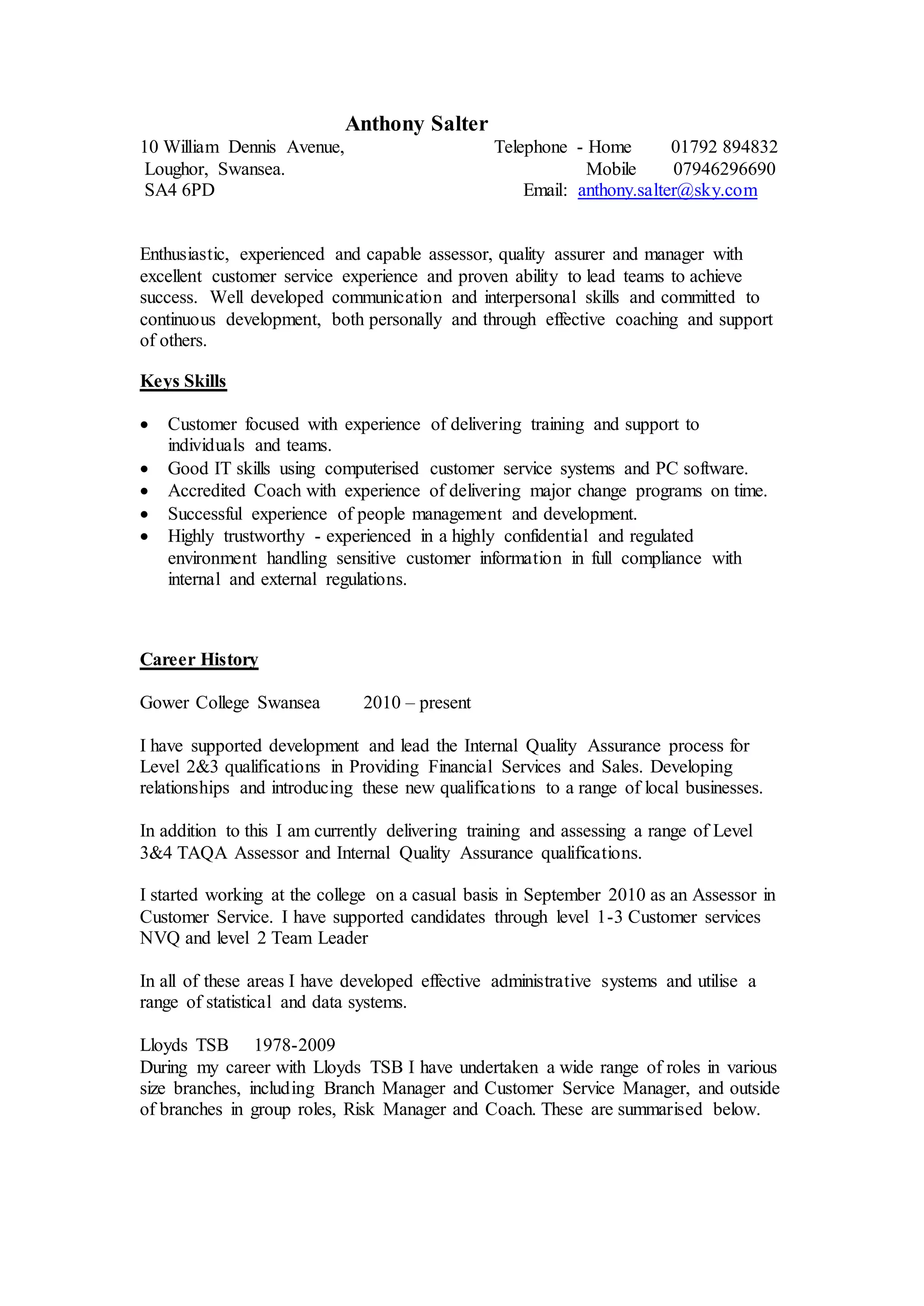 Anthony updated CV | PDF