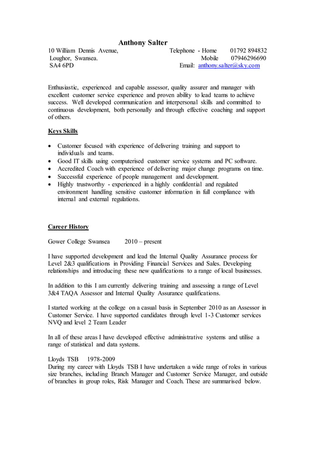 Anthony updated CV | PDF