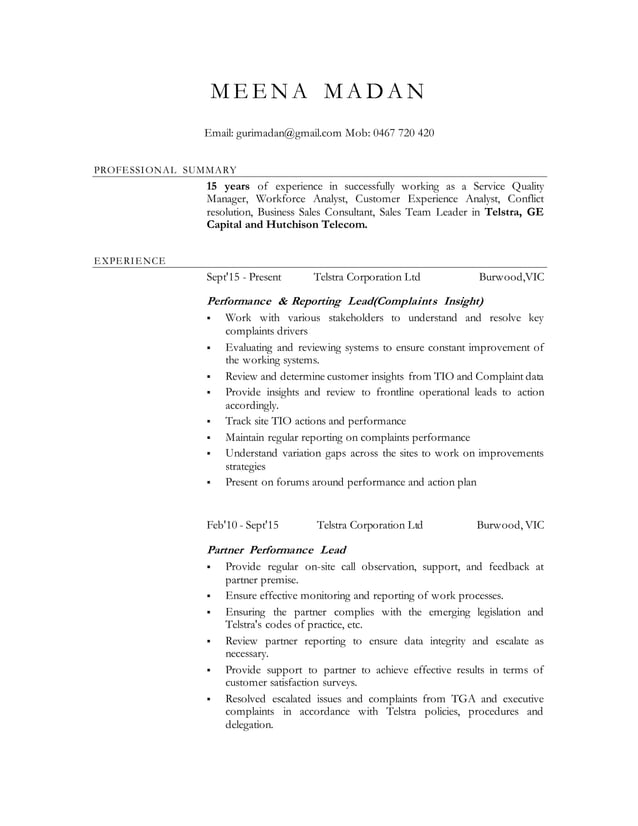 Meena Madan CV | PDF
