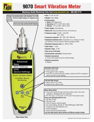 9070 Smart Vibration Meter Data Sheet | PDF | Consumer Electronics ...
